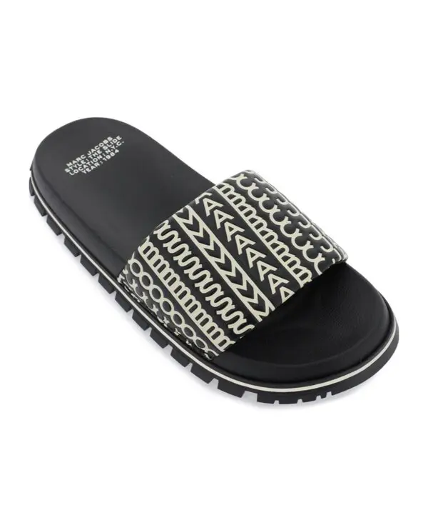 Marc Jacobs Monogram Printed Slip-on Slides