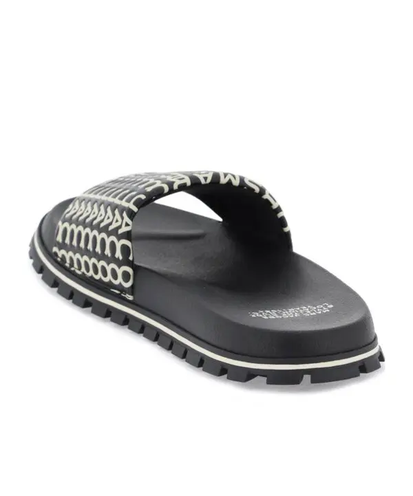 Marc Jacobs Monogram Printed Slip-on Slides