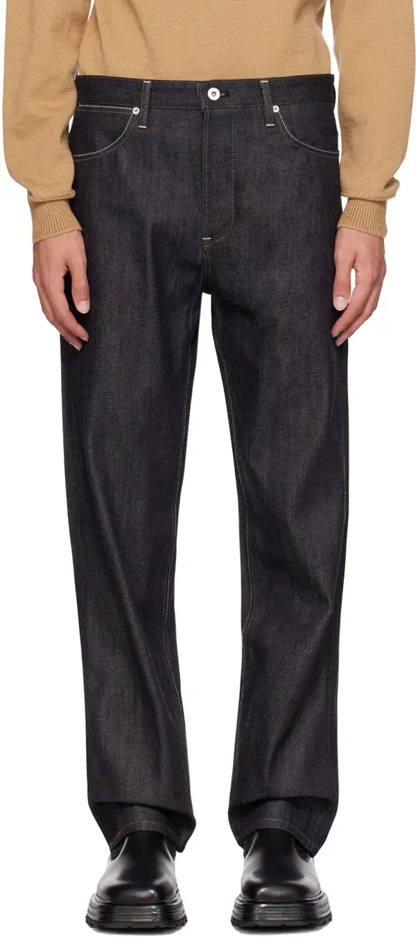 JIL SANDER Logo Patch Straight Leg Jeans
