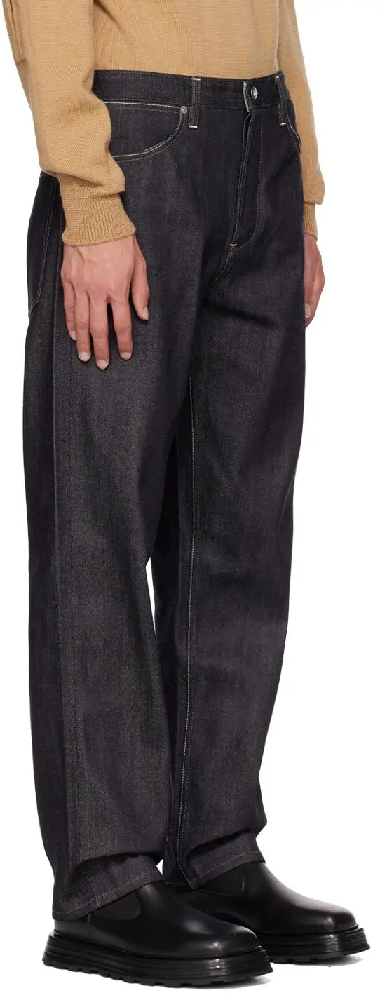 JIL SANDER Logo Patch Straight Leg Jeans