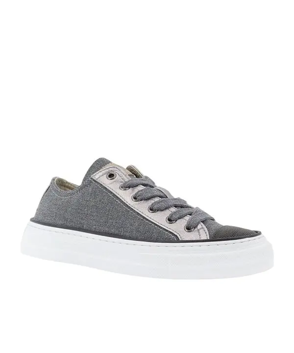 Brunello Cucinelli Panelled Lace-up Sneakers