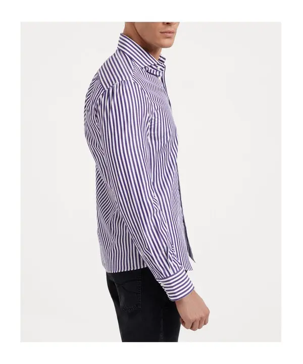 Brunello Cucinelli Striped Long-sleeved Shirt