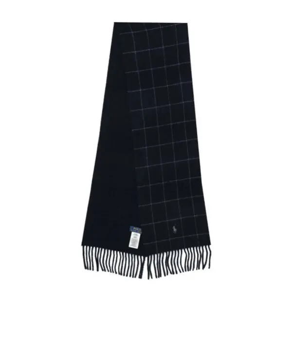 Polo Ralph Lauren Check Embroidered Scarf - Hunter Navy
