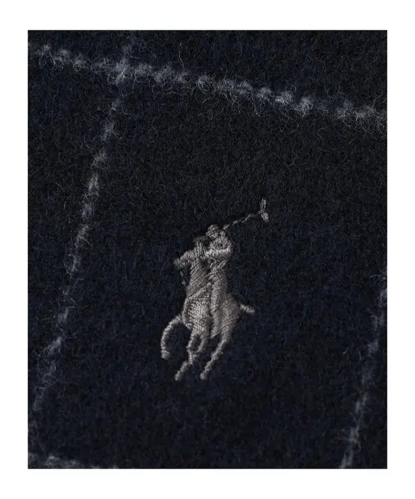 Polo Ralph Lauren Check Embroidered Scarf - Hunter Navy