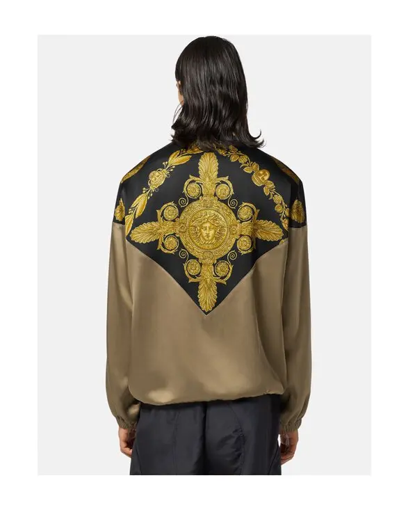 Versace Baroque Pattern Zip-up Track Jacket