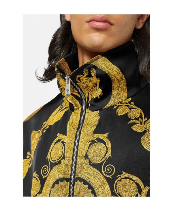 Versace Baroque Pattern Zip-up Track Jacket