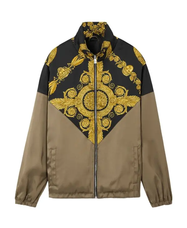 Versace Baroque Pattern Zip-up Track Jacket - No
