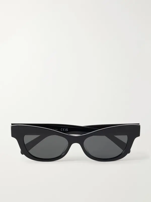 Celine Triomphe Cat-eye Acetate Sunglasses - Black