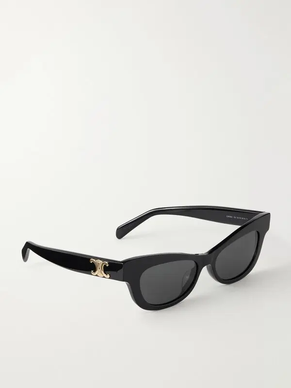Celine Triomphe Cat-eye Acetate Sunglasses - Black