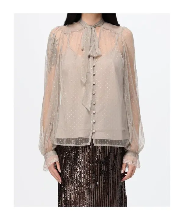 TWINSET Tulle Shirt With Lurex