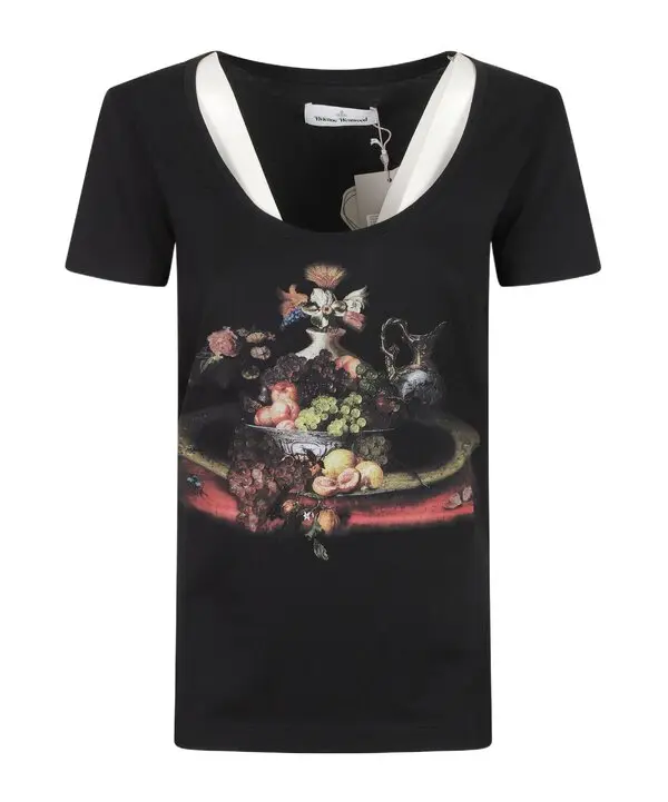VIVIENNE WESTWOOD Graphic Printed Oversized T-shirt - Black
