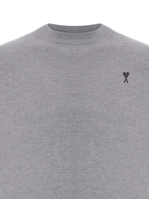 AMI Paris Logo Embroidered Crewneck Jumper