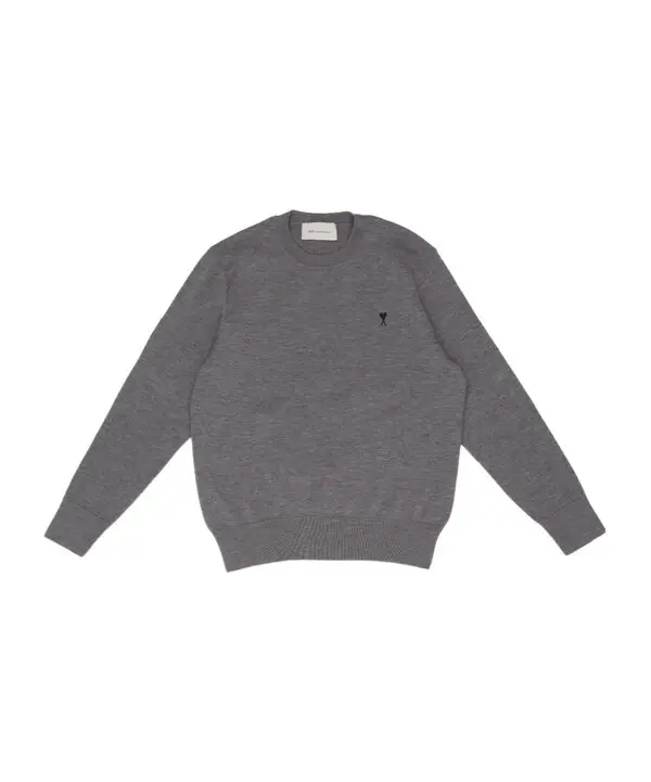 AMI Paris Logo Embroidered Crewneck Jumper - No