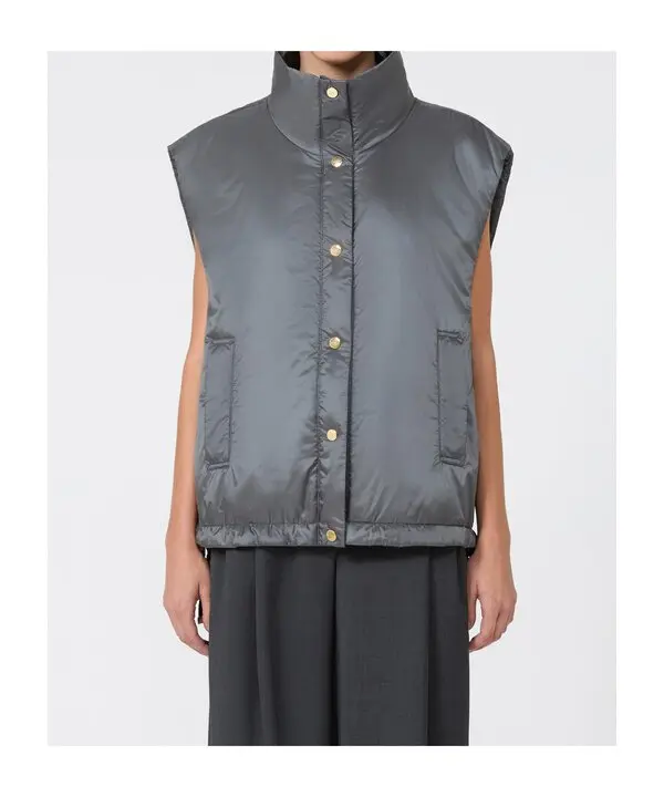 Max Mara Oversized Water-repellent Padded Gilet - Medium Grey