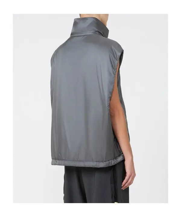 Max Mara Oversized Water-repellent Padded Gilet - Medium Grey