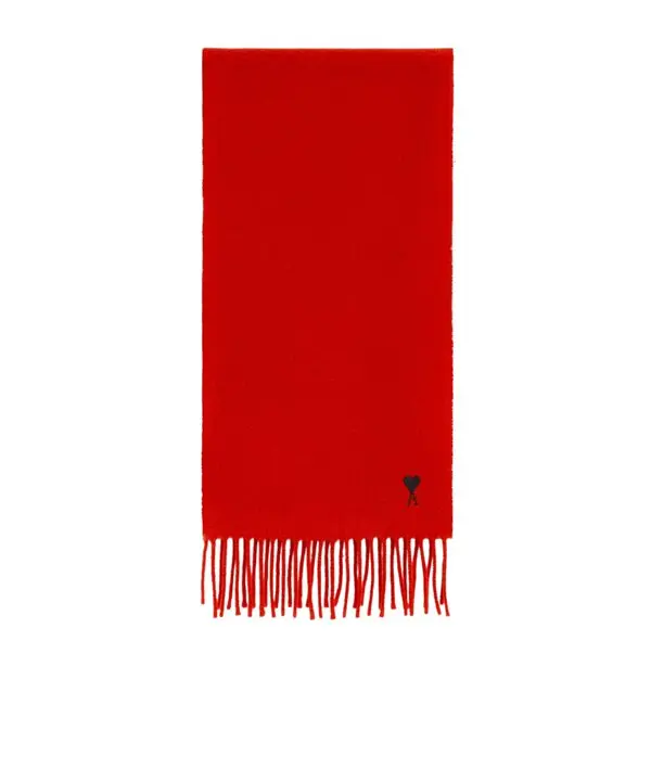 AMI Paris De Coeur Wool Scarf
