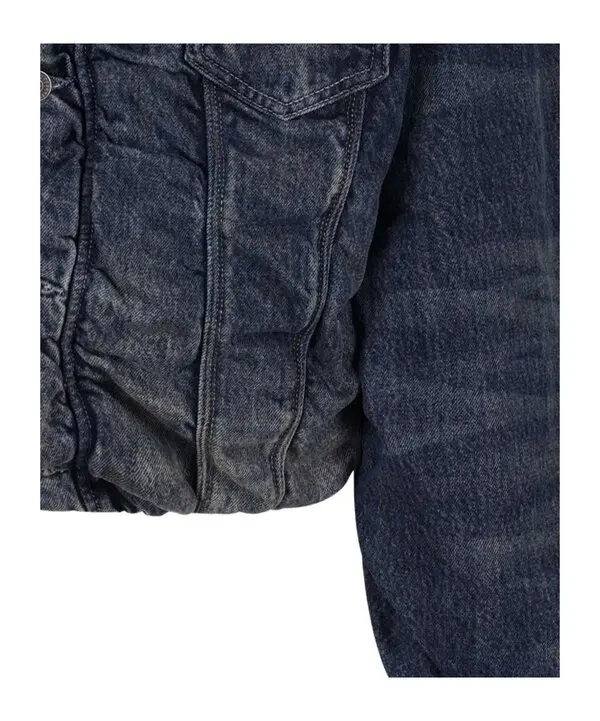 DIESEL® D-curly Ruffled Denim Jacket