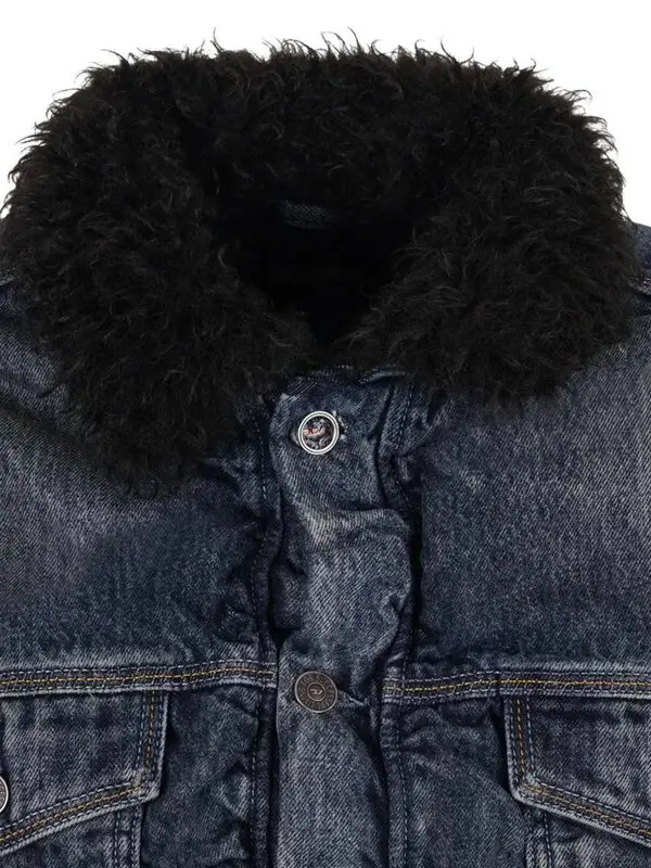 DIESEL® D-curly Ruffled Denim Jacket