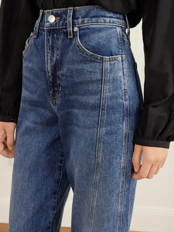 Veronica Beard Taylor Mid-rise Straight-leg Jeans - Blue
