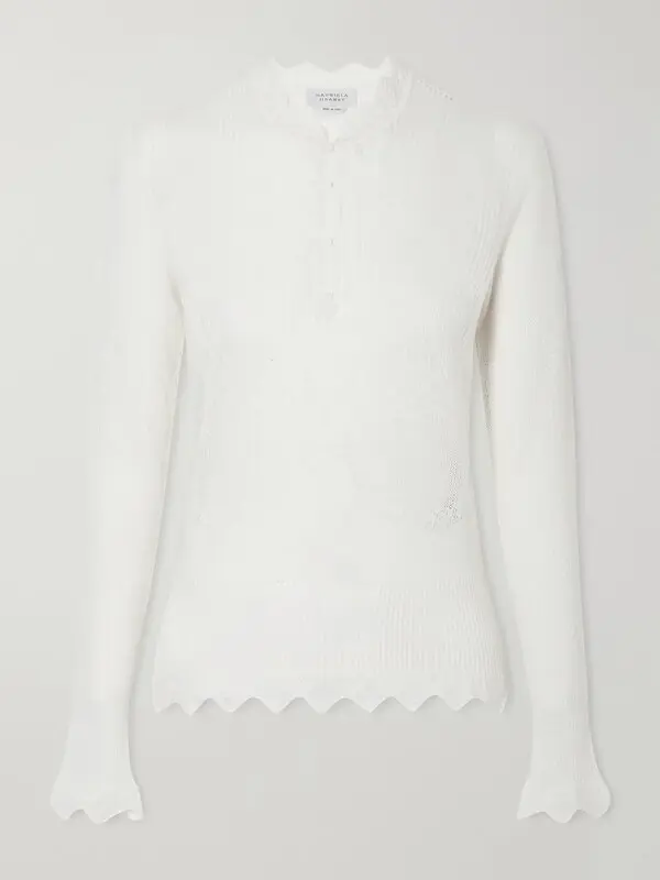 Gabriela Hearst Severn Henley Wool Blouse