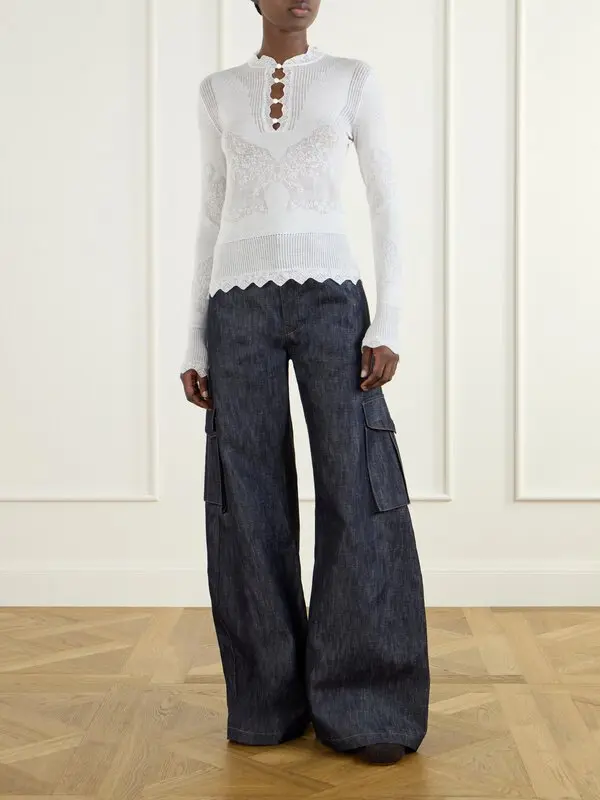 Gabriela Hearst Severn Henley Wool Blouse