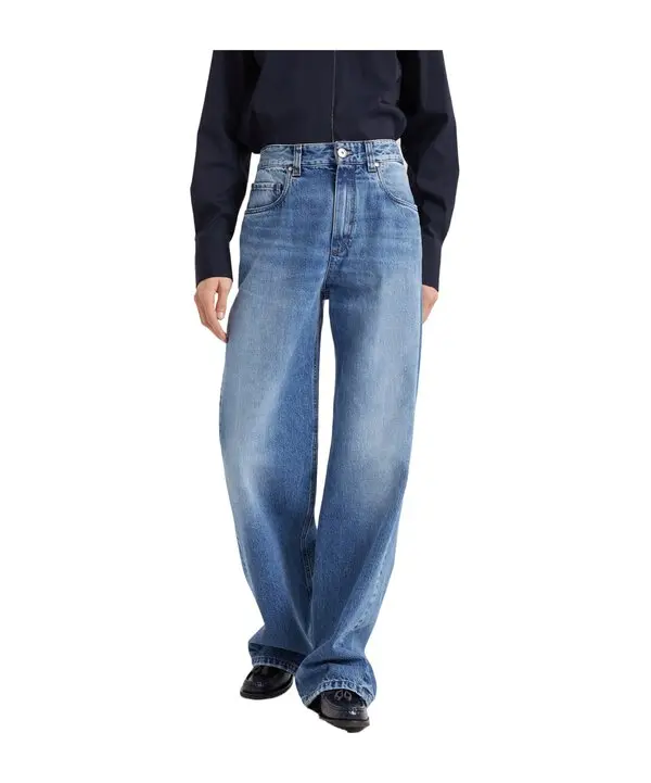 Brunello Cucinelli Loose Fit Denim Jeans