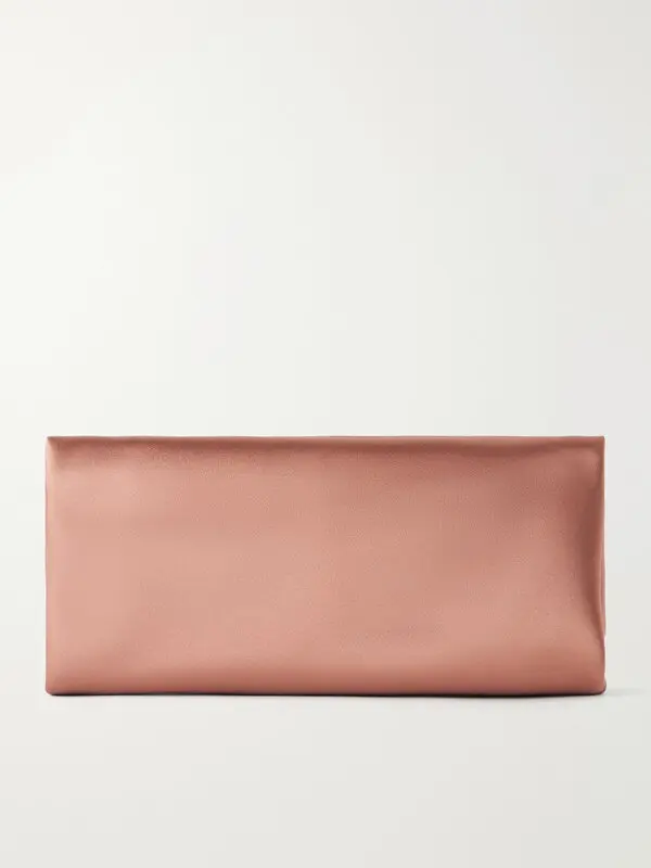 Saint Laurent Evening Satin Clutch - Pink