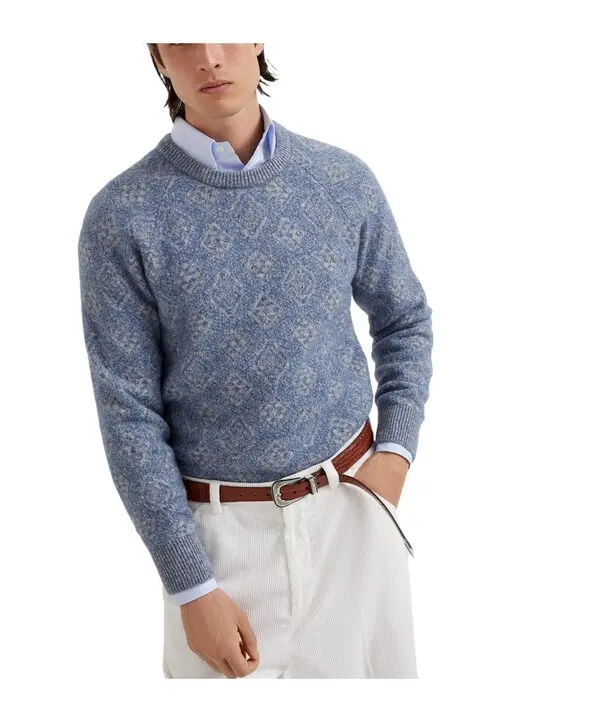 Brunello Cucinelli Patterned Crewneck Jumper