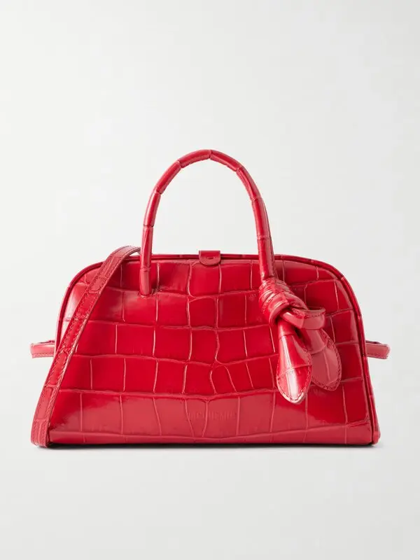 Jacquemus Le Petit Turismo Crocodile-effect Leather Shoulder Bag