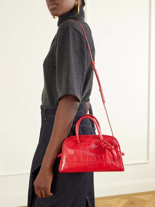 Jacquemus Le Petit Turismo Crocodile-effect Leather Shoulder Bag