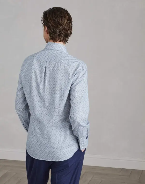 Brunello Cucinelli Geometric-pattern Cotton Shirt