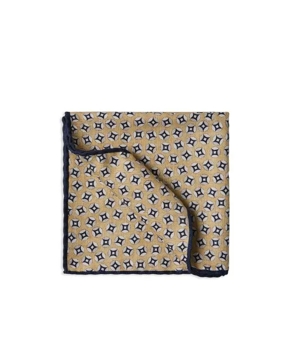Brunello Cucinelli Logo Patch Patterned Pocket Square