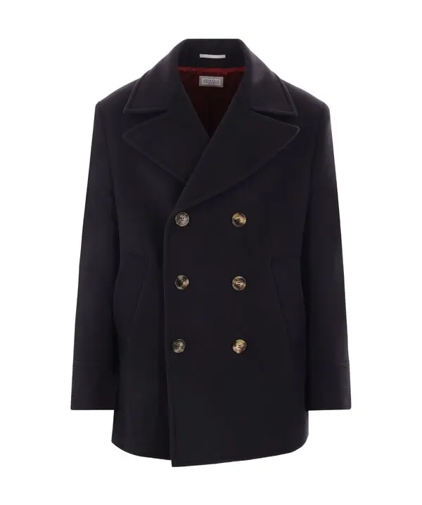 Brunello Cucinelli Double-breasted Straight Hem Coat