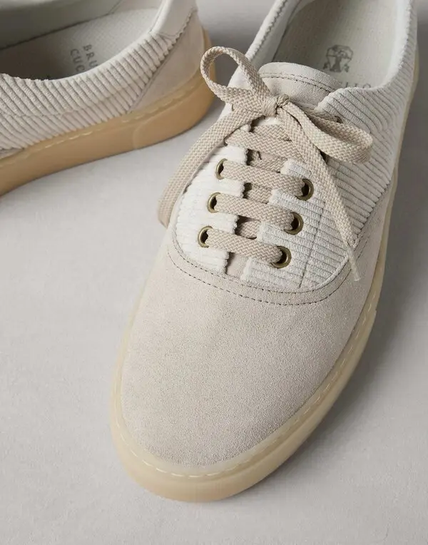 Brunello Cucinelli Panelled Suede Sneakers