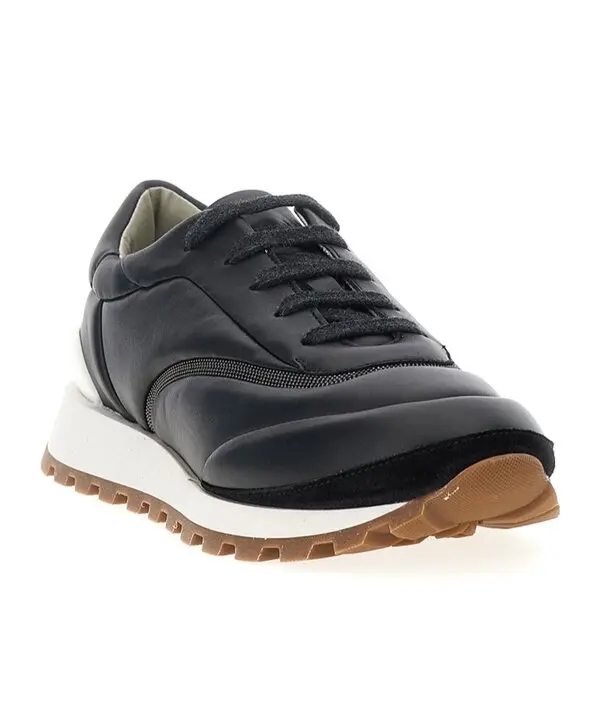 Brunello Cucinelli Monili-chain Lace-up Sneakers