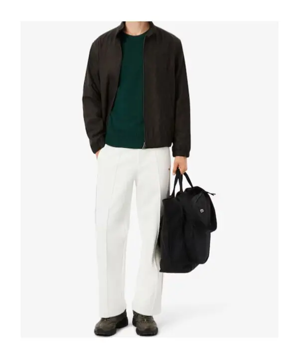 Lacoste Logo Patch Ribbed Crewneck Jumper