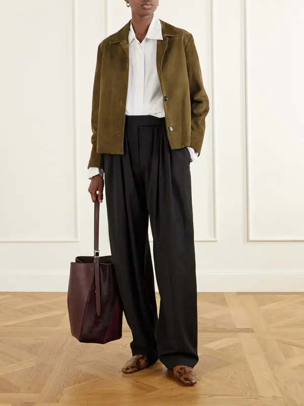 Proenza Schouler Hex Leather, Suede And Calf-hair Shoulder Bag
