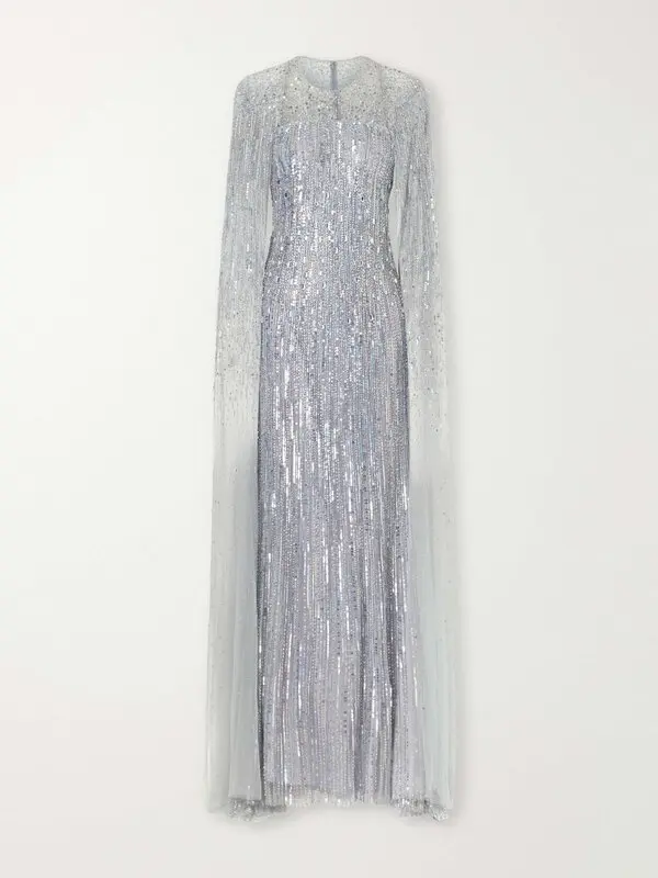 Jenny Packham Cosmic Dust Sequin-embellished Gown
