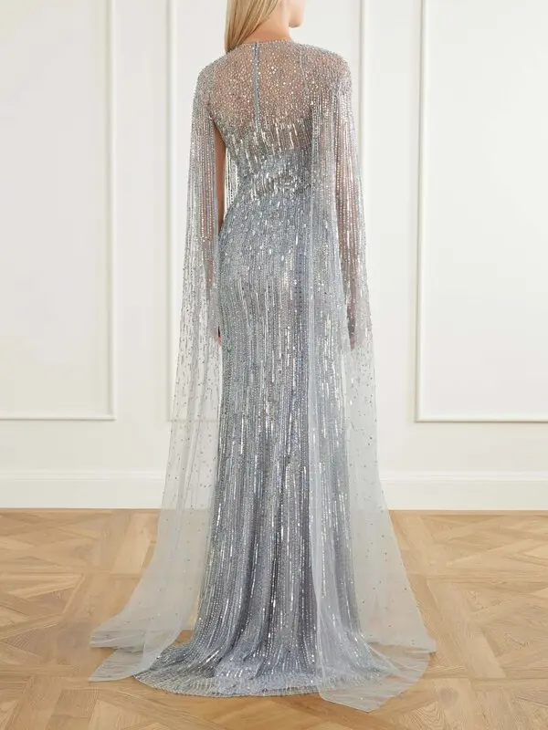 Jenny Packham Cosmic Dust Sequin-embellished Gown