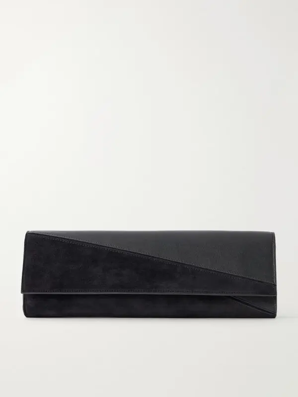 Proenza Schouler Hex Leather And Suede Clutch