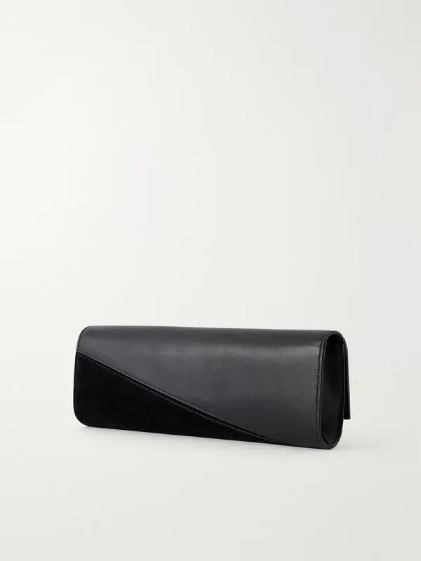 Proenza Schouler Hex Leather And Suede Clutch