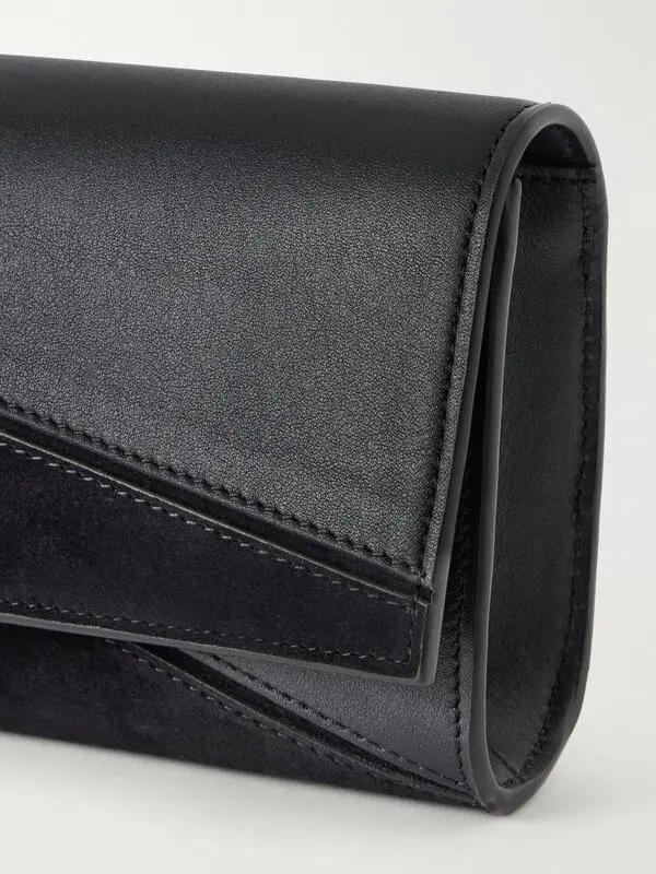 Proenza Schouler Hex Leather And Suede Clutch