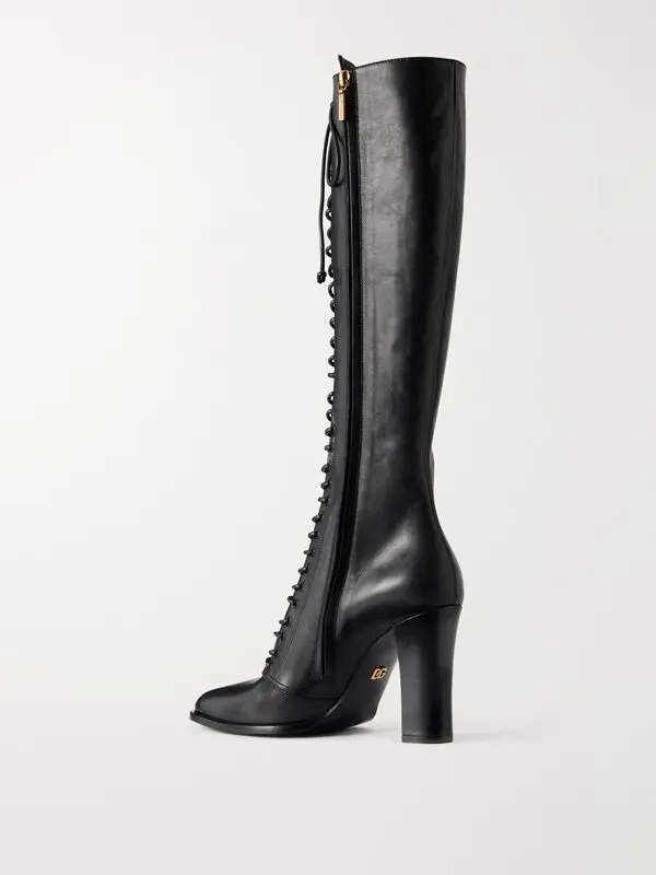 Dolce & Gabbana 90 Leather Knee-high Boots