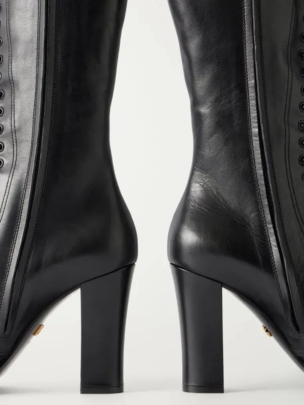 Dolce & Gabbana 90 Leather Knee-high Boots