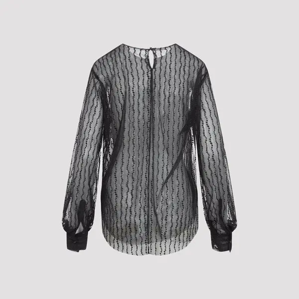 Alberta Ferretti Tulle Blouse