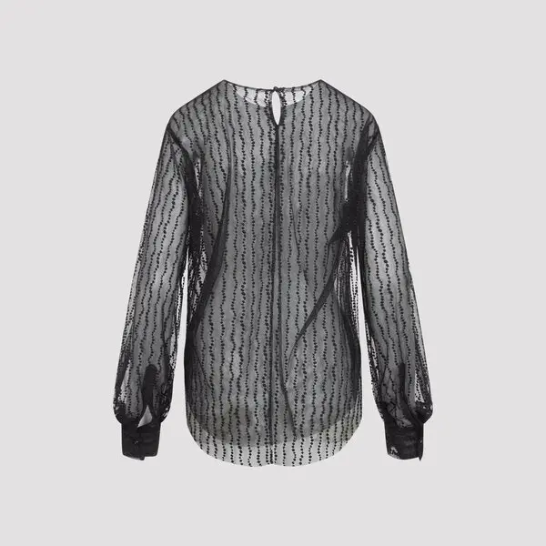 Alberta Ferretti Tulle Blouse