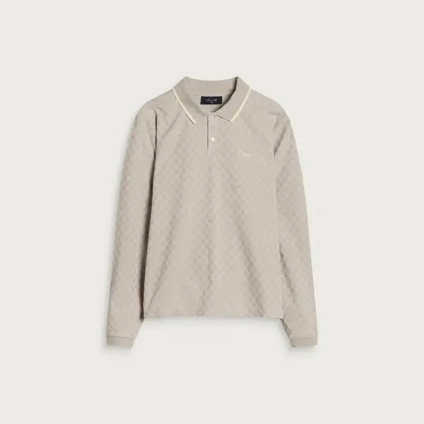 DIME Jacquard Long Sleeve Polo