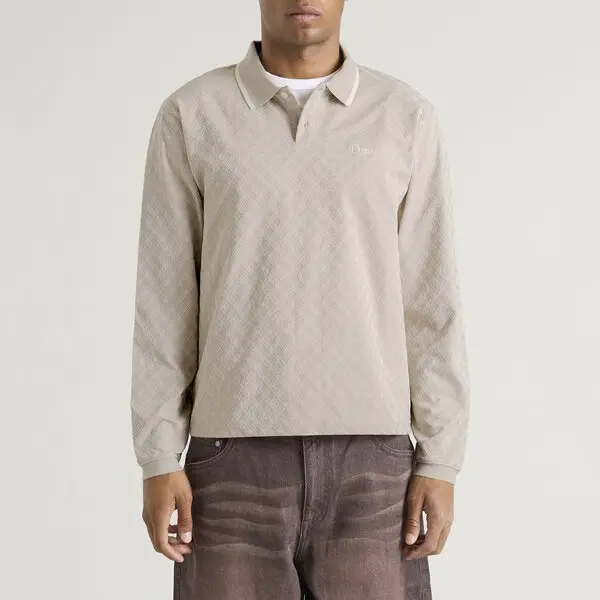 DIME Jacquard Long Sleeve Polo