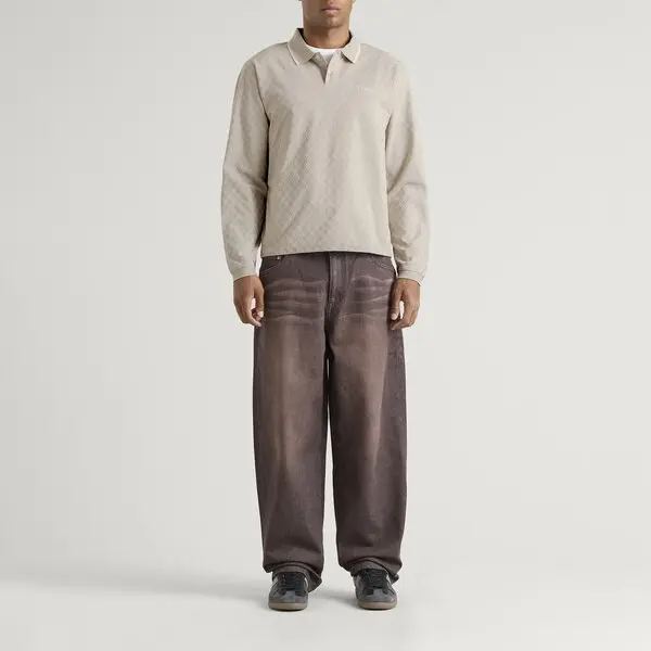 DIME Jacquard Long Sleeve Polo