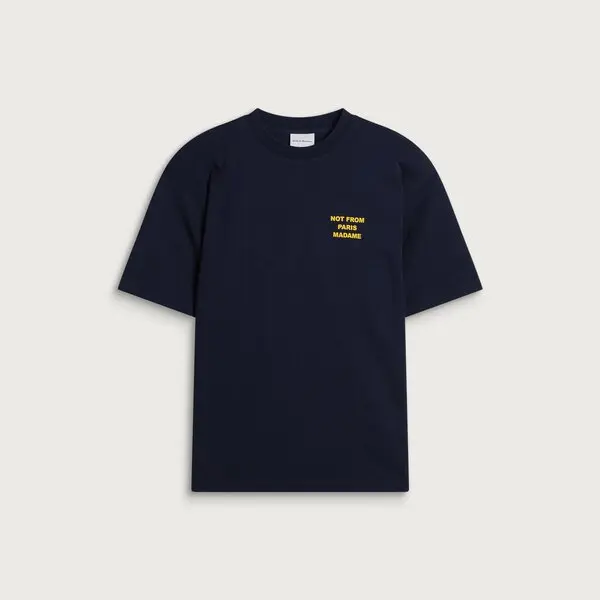 Drole De Monsieur Bold Slogan T-shirt - Navy